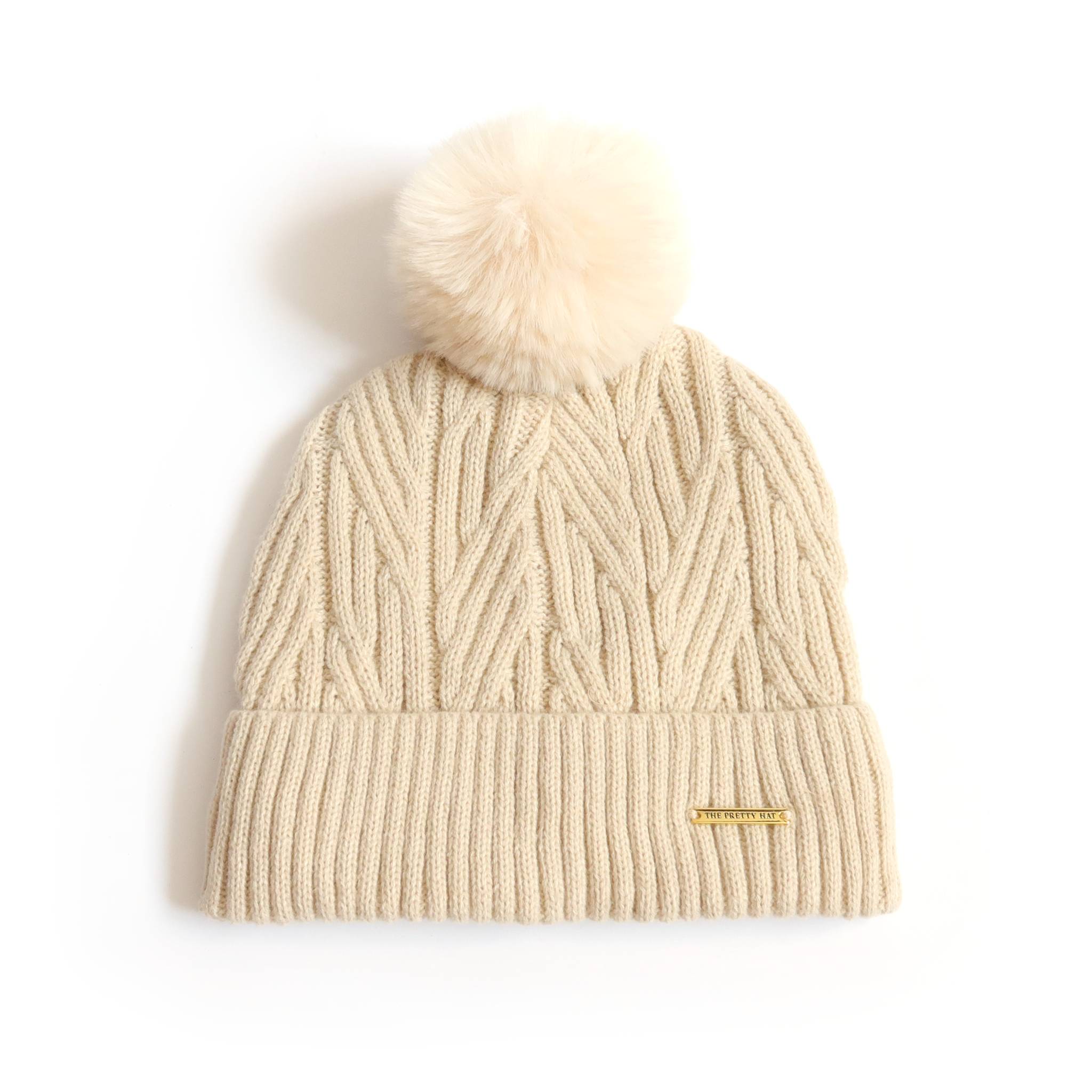 Best Ever Beanie - Cream Fleece Lined – The Pretty Hat